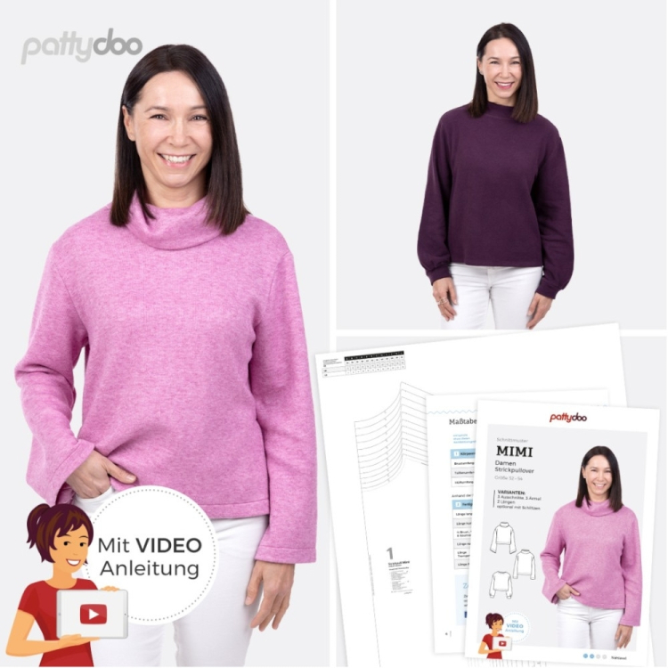 Patron pullover femme Mimi pattydoo, version papier, en allemand ...