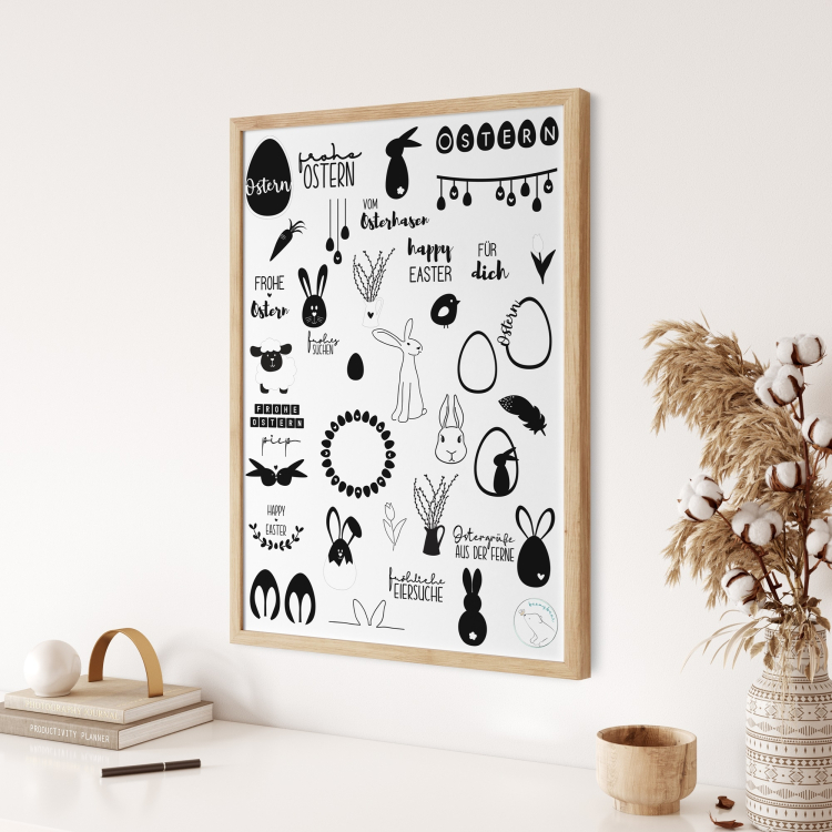 Plotterdatei beemybear Happy Easter | Stoffe Hemmers