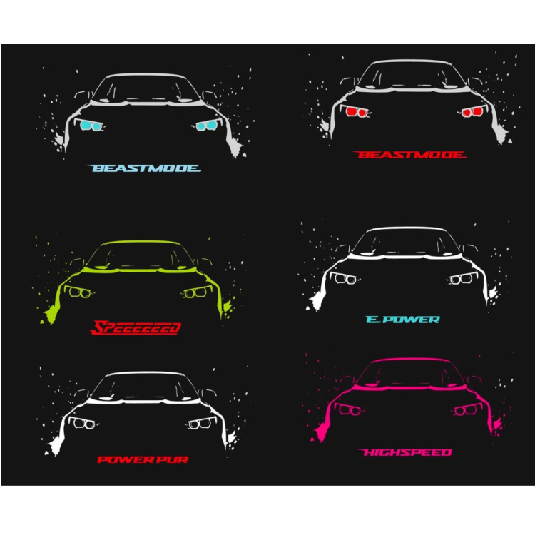 Plotterdatei Daddy2Design Sportcar Beastmode, german | Fabrics Hemmers