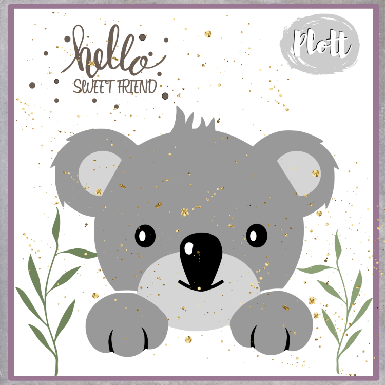 Plotterdatei Freu.Zeit Koala Kim | Stoffe Hemmers