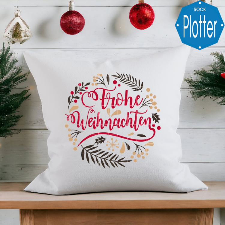 Plotterdatei Rock Queen Weihnachtskranz | Stoffe Hemmers