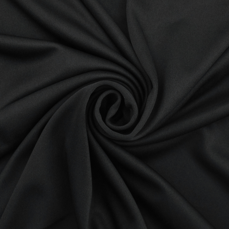 Polyester jersey, black | Fabrics Hemmers
