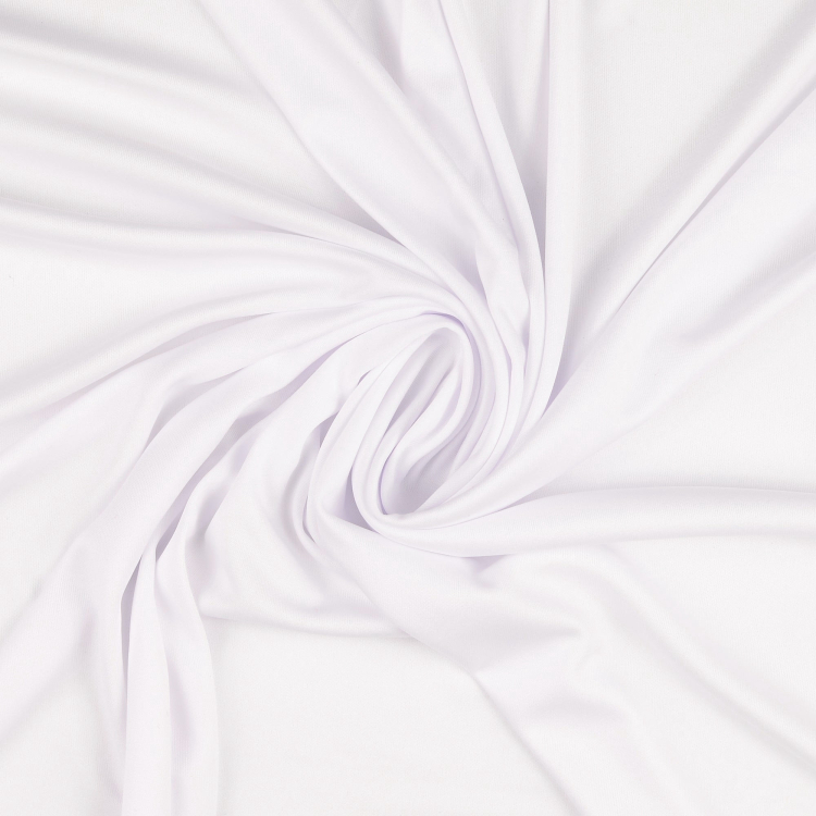 Tissu jersey polyester, blanc | Tissus Hemmers