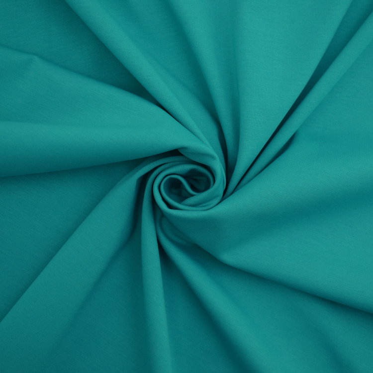 Punta di Roma jersey uni, lichtpetrol | Stoffen Hemmers