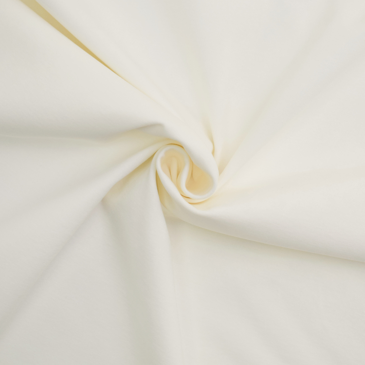 Punta di Roma jersey uni, gebroken wit | Stoffen Hemmers