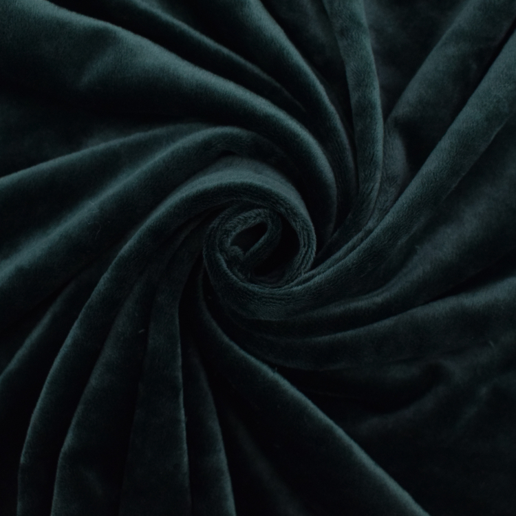 Samt Jersey, dunkelgrün | Stoffe Hemmers