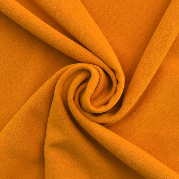 Scuba Crepe uni, senfgelb | Stoffe Hemmers