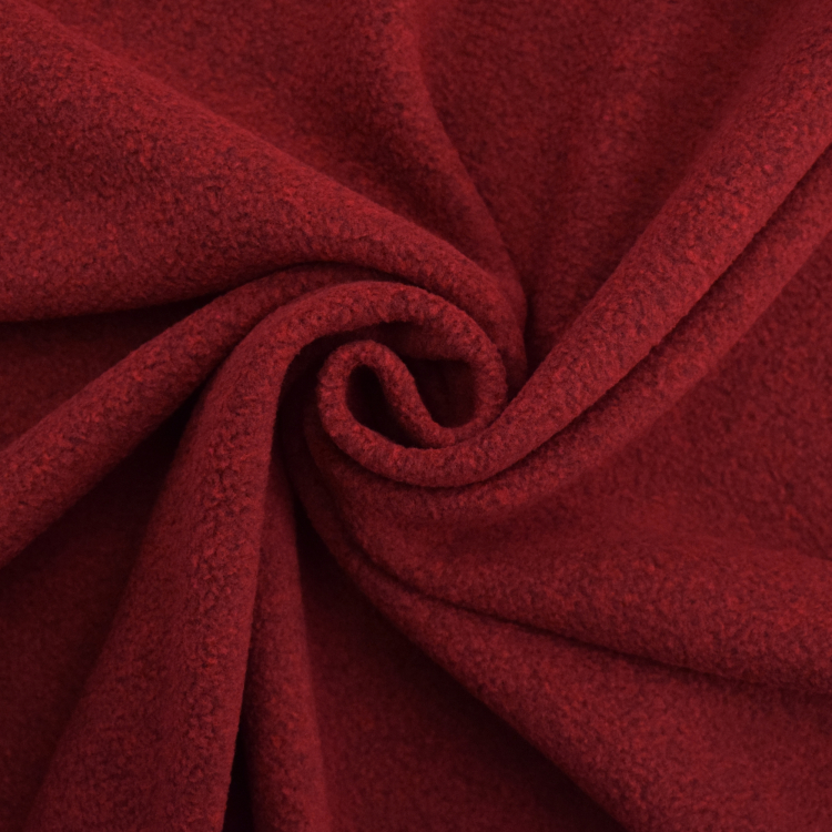 Sport Fleece Uni, dark red melange | Fabrics Hemmers