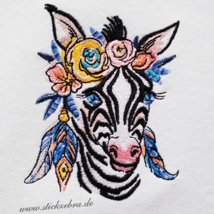 Stickdatei Stickzebra Zebra, german | Fabrics Hemmers