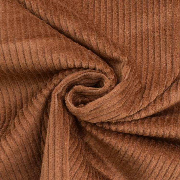 Tissu velours côtelé stretch Susi, brun fauve | Tissus Hemmers