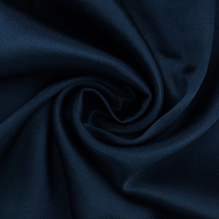 Viscose satin, navy blue | Fabrics Hemmers