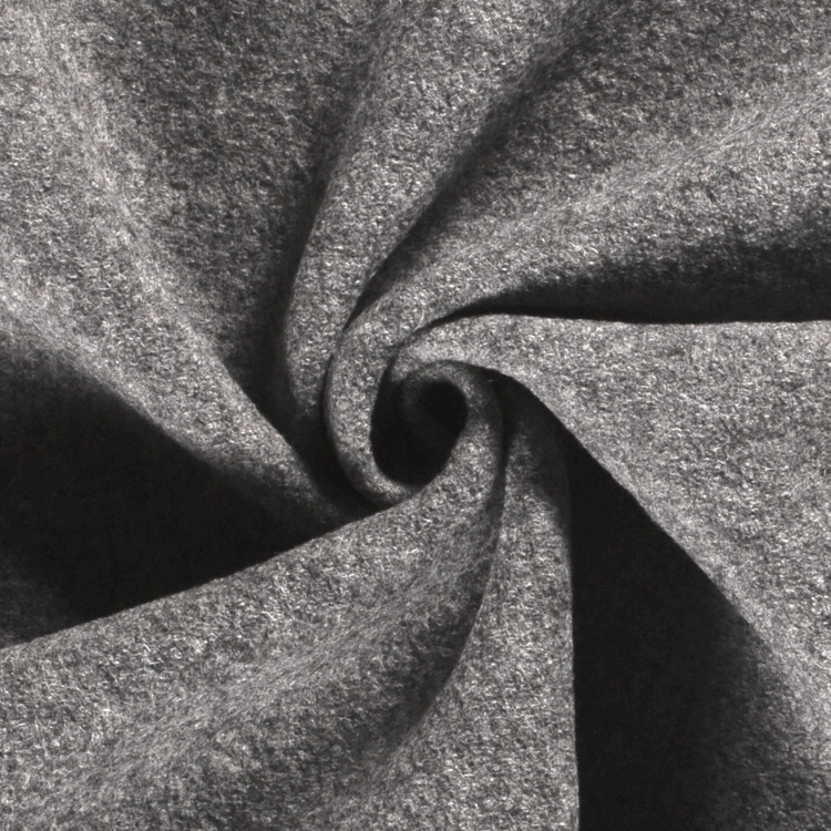 Fulled loden medium grey | Fabrics Hemmers