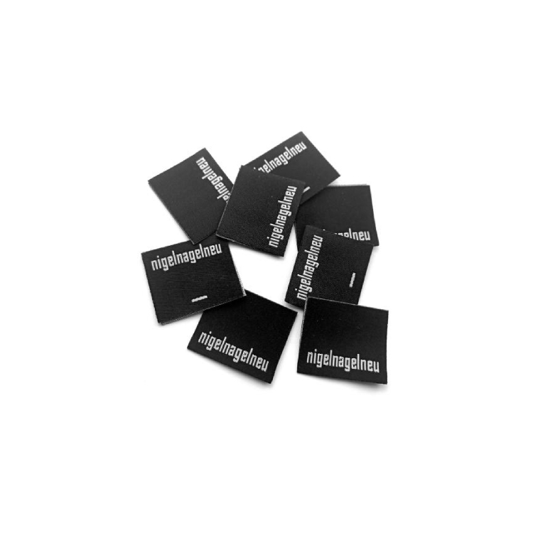 Geweven label Nigelnagelneu, zwart | Stoffen Hemmers