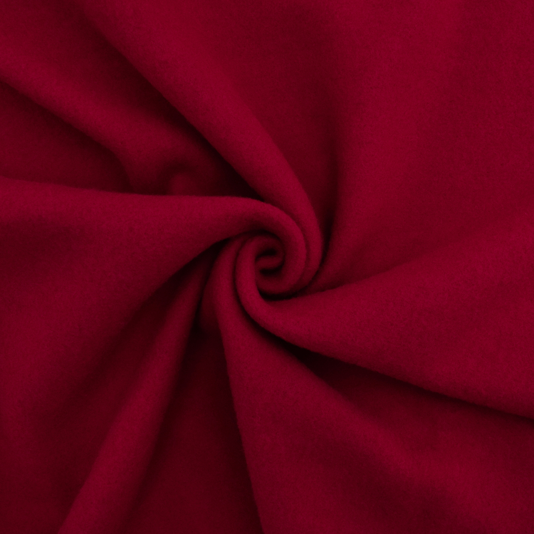 Wool fleece uni, red | Fabrics Hemmers