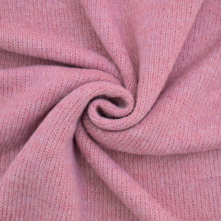 Wool knitted fabric, pink melange | Fabrics Hemmers